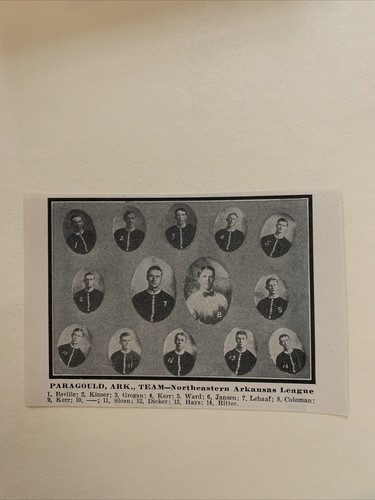 Paragould Scouts Arkansas Dickey Kerr Ray Jansen 1910 Baseball Team ...