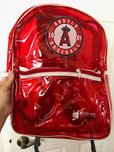 ANAHEIM ANGELS CLEAR RED BACKPACK | eBay