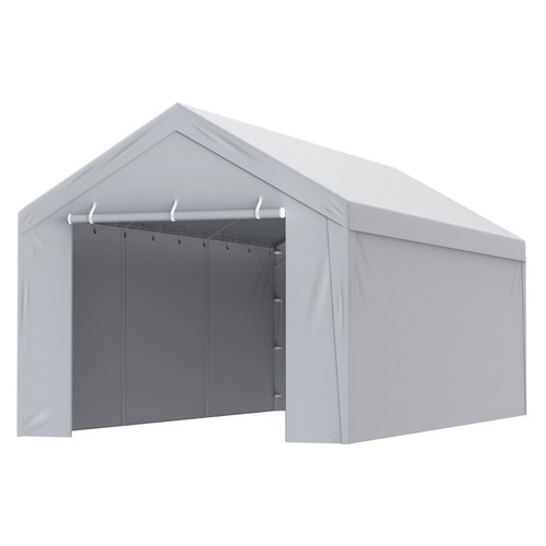 10x20ft Waterproof UV-Protected Canopy Cover with Side Wall & Bungees ...