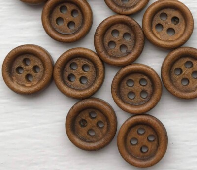 Small Brown Buttons for sale | eBay