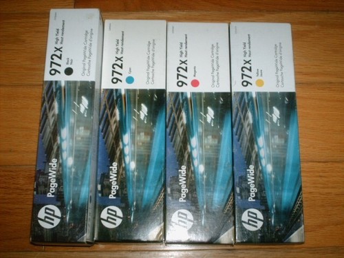 2024/3 GENUINE SET 4 HP 972X HI-YLD Cartridges F6T84AN PageWide 452 477 ...