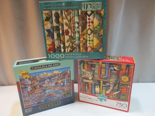 Lot of 3 puzzles,Catalina Island, Frederick the Lilerate, Grandma's ...
