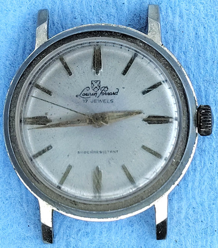 E1255 mens Vintage Lourin Perrard Manual Wind 17J Movement Old Watch ...