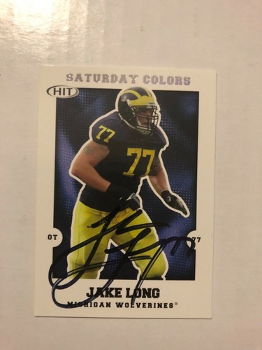 Michigan Wolverines JAKE LONG Signed Card | eBay