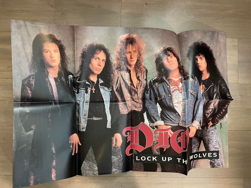 DIO Lock Up The Wolves rare original promotional poster 43X23" - folded ...