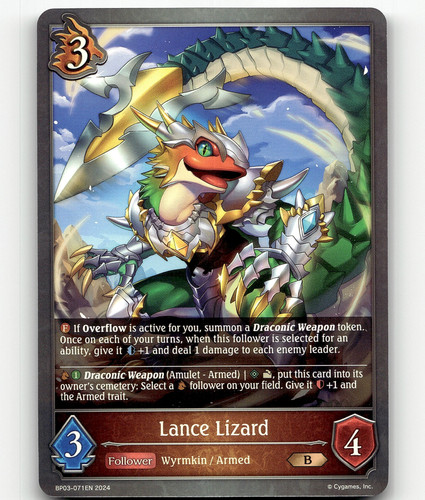 Shadowverse Lance Lizard - BP03: Flame of Laevateinn | eBay