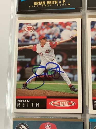 BRIAN REITH AUTOGRAPHED SIGNED 2002 TOPPS TOTAL CARD REDS COA | eBay