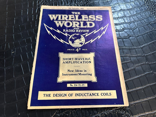 SEPTEMBER 19 1923 WIRELESS WORLD vintage radio magazine (M7608) | eBay