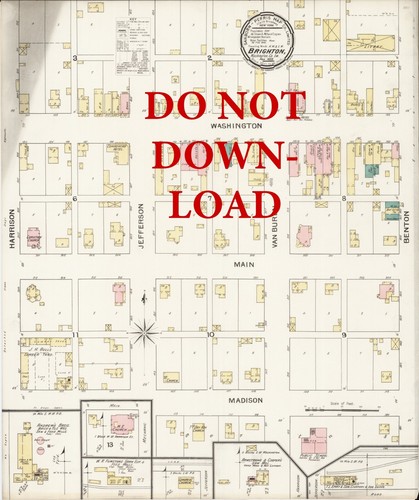 COPY 1899 Map town of Brighton Iowa highly Detailed 16" X 20" | eBay