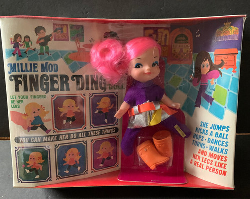 Vintage Remco MILLIE MOD FINGER DING DOLL Style 3158 New in Sealed ...