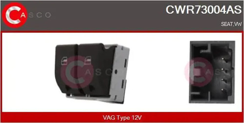 Window lift switch Driver side CWR73004AS CASCO for SEAT VW for sale ...