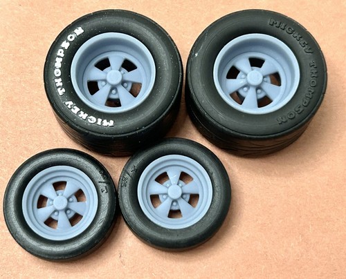 Resin 17/15 Scale inch “Cragar SS” Drag Wheels With Cheater Slicks 1/24 ...
