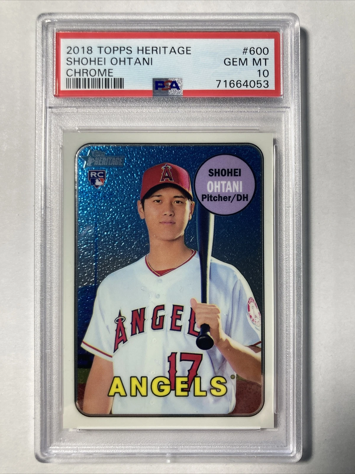 Shohei Ohtani 2018 Topps Heritage #THC-600 Chrome /999 Price Guide ...