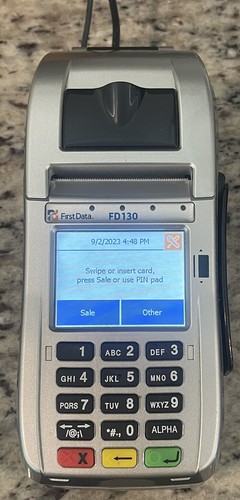 First Data FD130 Credit Card Terminal and Pin pad WORKS | eBay