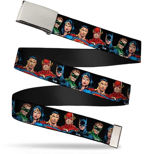 Buckle Down Boys Web Belt Justice League 1.5" 1.5" Wide - Fits up to 42 ...