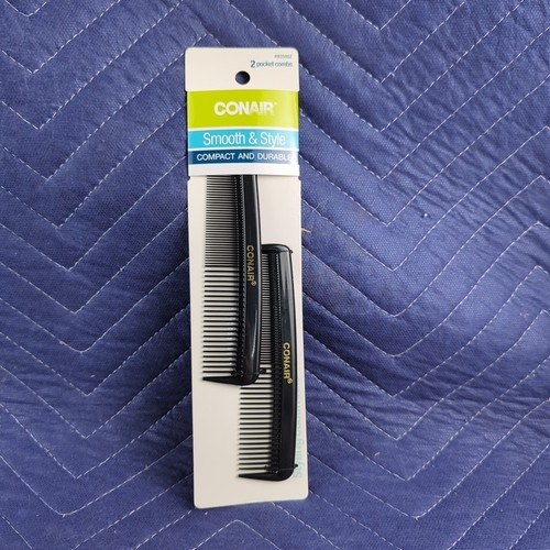 Conair Smooth & Style Hair Pocket Combs, Black, 2-Pieces | eBay