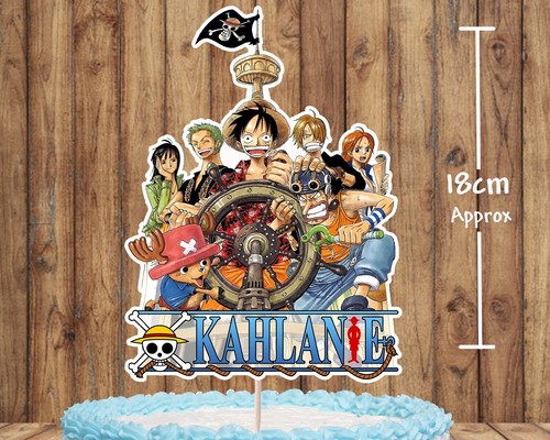 One Piece Anime Manga Cake Topper Personalised Name 280gsm Glossy Photo ...