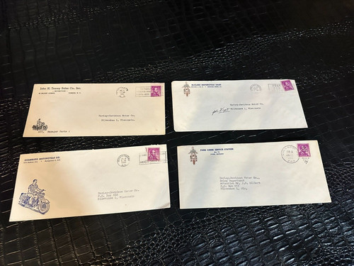 1960s ORIGINAL HARLEY DAVIDSON MOTORCYCLE envelope lot of 4 (M7967) | eBay