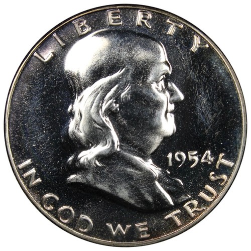 1954 Proof Franklin Half Dollar UNC/BU Uncirculated Better Date 50C ...
