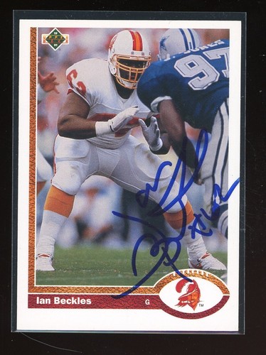 1991 Upper Deck IAN BECKLES Signed Card autograph auto BUCCANEERS | eBay