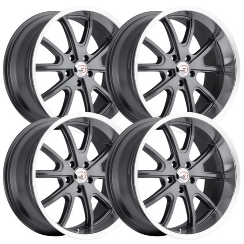(Set-4) Vision 143 Torque 18x8.5 5x5 5x127 10mm Gunmetal Wheels Rims 18 ...