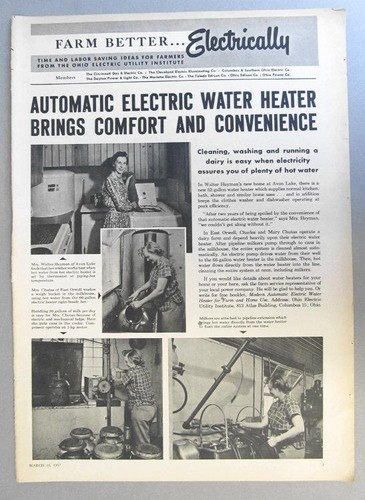 10x15 Original 1957 Ohio Electric Ad Featuring Mrs Walter Heyman Avon ...