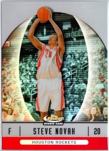 2006-07 Topps Finest Refractor Steve Novak Rookie Card #51 Rockets | eBay