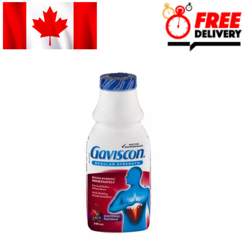 GAVISCON Regular Strength Soothing Fruit Blend Liquid 340ml Long Exp ...