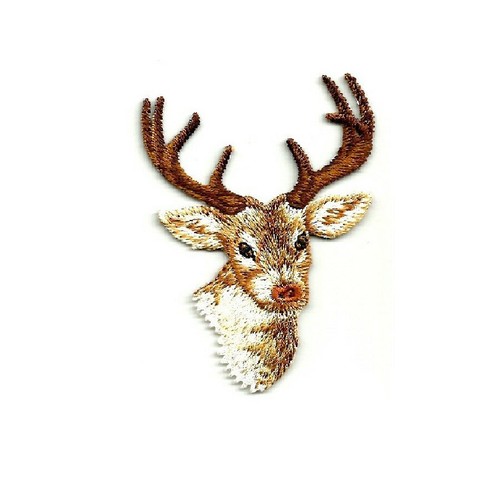 Deer - Wild Animal - Hunting - Deer Head - Embroidered Iron On Applique ...