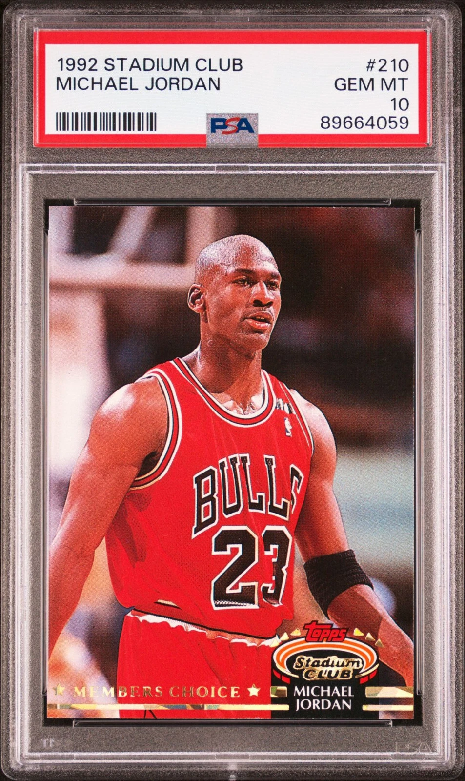 Michael Jordan 1992 Stadium Club #210 Members Choice Price Guide ...