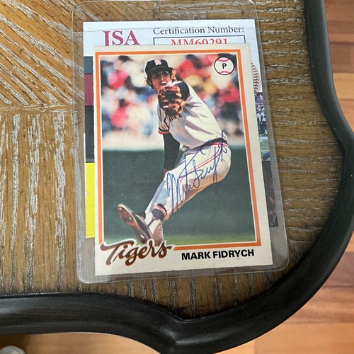 autographed 1978 Topps MARK FIDRYCH . JSA CERT | eBay