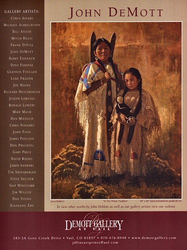 2005 JOHN DeMOTT Art Gallery Exhibit Plains Tradition 1-Page Magazine ...