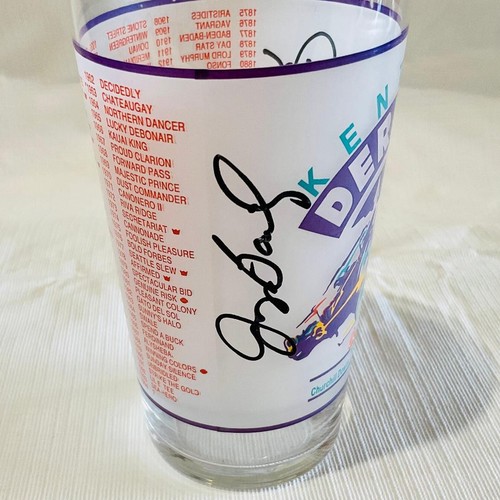 1994 Kentucky Derby Glass Autographed by Jerry Bailey & Julie Krone ...