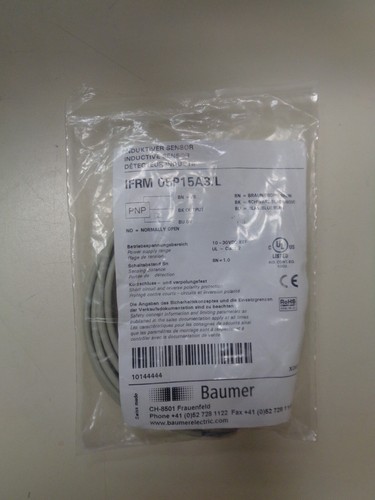 Baumer IFRM 05p15a3/l Inductive Sensor Switch PNP No. Closer 0 1/32in ...
