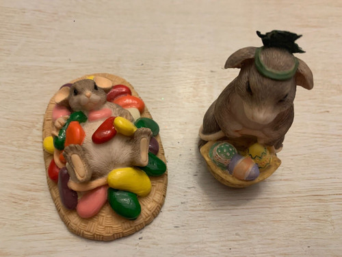 Lot of 2 Charming Tails Easter Figurines Dean Griff MACKENZIE JELLY ...