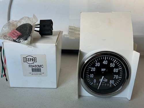 Isspro 3.375"Black Electric Speedometer 0-80MPH W/Odometer-Programmable ...