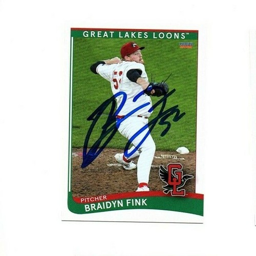 Braidyn Fink signed autograph 2021 Great Lakes Loons baseball card ...