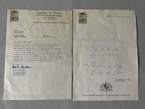 JOHN A. CHOI JAE-SEON († 2008) Bishop of Pusan in South Korea signed ...