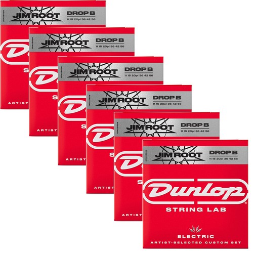 6-Pack of Dunlop JRN1156DB Jim Root String Lab Drop-B Guitar Strings ...