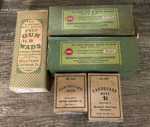 Atq Winchester Western & Remington UMC Cardboard Shotgun Shell Wads ...