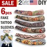 Fake Temporary Tattoo Sleeve Full Arm Sunscreen Tattoo Sleeves Slip On ...