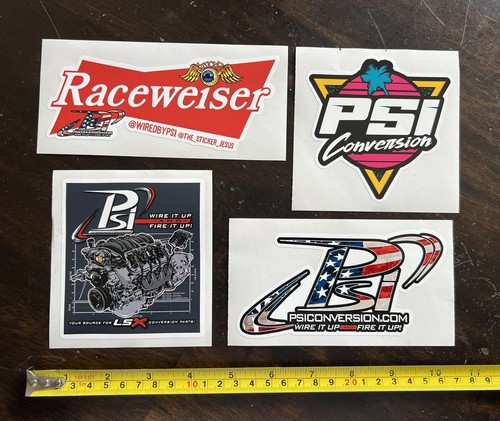 4pcs PSI CONVERSION Decals Stickers racing drags autocross drift ...