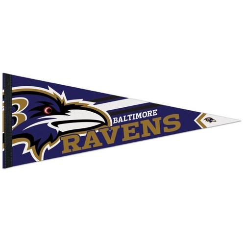 BALTIMORE RAVENS PREMIUM QUALITY PENNANT 12"X30" BIG LOGO WALL BANNER ...