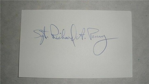Sgt. RICHARD A. PENRY, USA Vietnam War Medal of Honor Recipient Signed ...