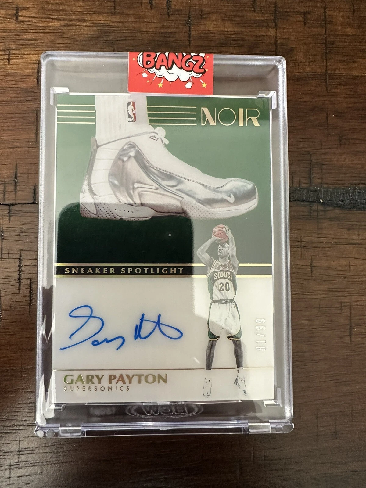 Gary Payton 2019 Noir #SNS-GPT Sneaker Spotlight Autographs /99 Price ...