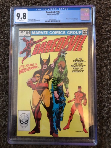 Daredevil #196 CGC 9.8 White Pages Wolverine, Bullseye and Kingpin App Nice Book | eBay