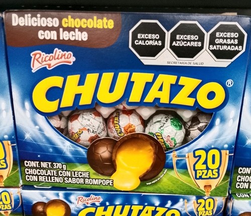 Chutazo Ricolino 20Pcs 370g Chocolate Con Leche Relleno Sabor Rompope ...