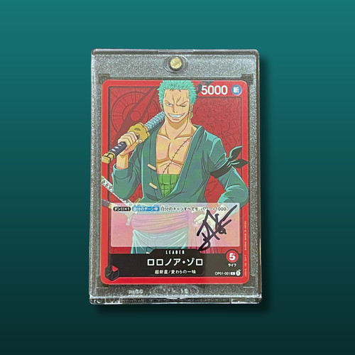 MACKENYU ARATA SIGNED ONE PIECE RORONOA ZORO OP01 TCG LEADER AUTOGRAPH ...