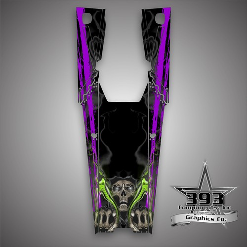 2019 Arctic Cat Alpha M8000 M 800 165" Tunnel Wrap Graphics Decal Wrath ...