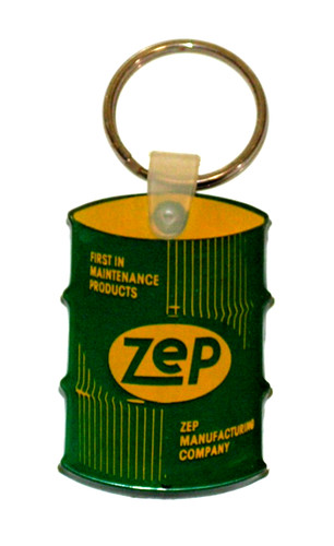 Zep Manufacturing Co. Keychain Rubber Drum Fob Advertisement Key Ring ...